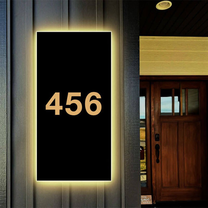 Solar LED House Numbers | Weatherproof Illuminated Address Signs ...
